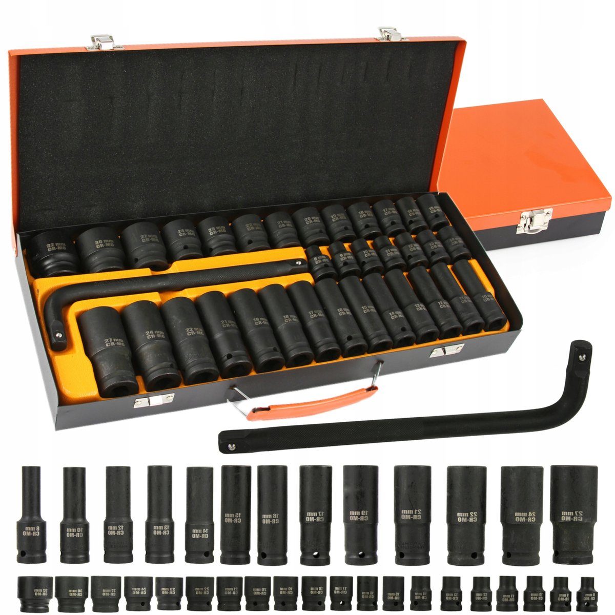 Klucze Nasadowe Nasadki Udarowe 1/2" Bjc 8-32Mm 6-Kąt 35El Długie Krótkie - BJC | Sklep EMPIK.COM