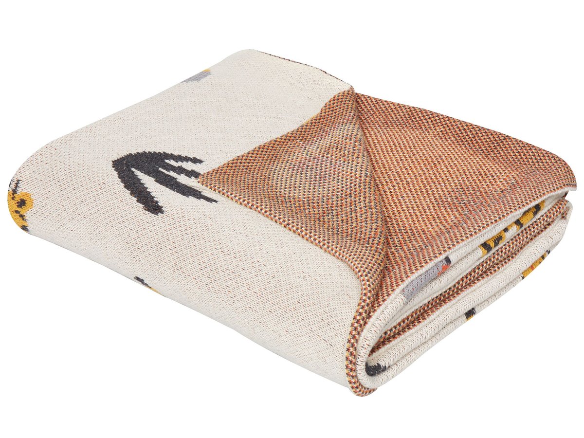 Koc bawełniany dla dzieci w zwierzęta 130 x 170 cm wielokolorowy SAMEO ...