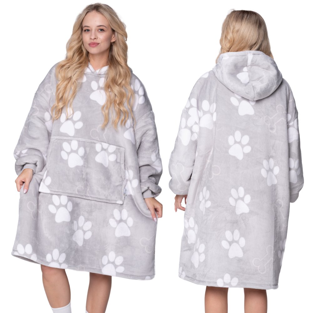 Koc Bluza Oversize Ciepła Gruba Kocobluza 2W1 Xxl Łapki Futrzak [Kb-W32] - Mystersheep | Sklep ...