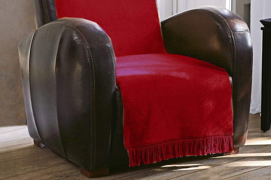 Koc Narzuta Na Fotel Moca Design bordowy 100x200 - Madley | Sklep EMPIK.COM