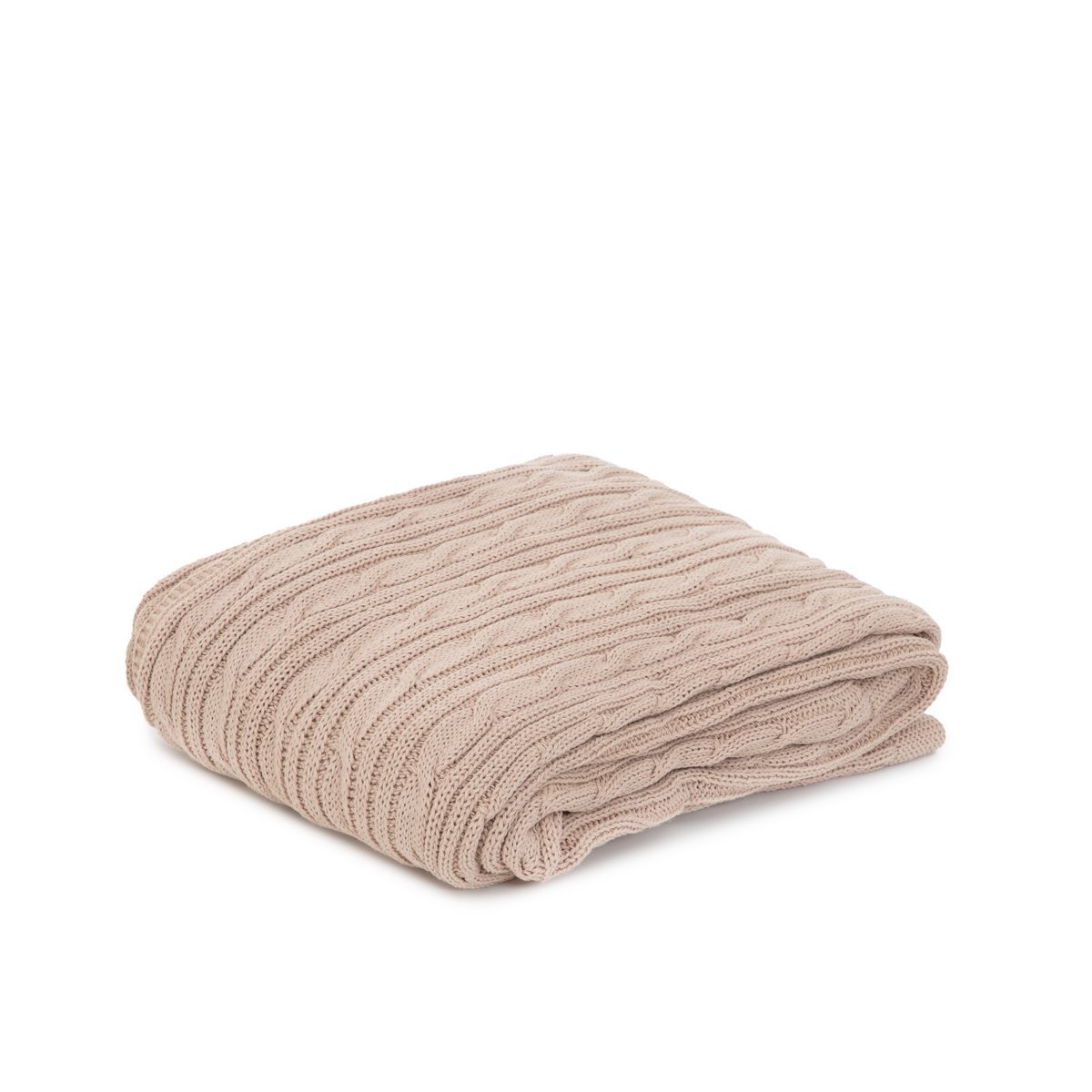 Koc NEW MJOLBY dziany sweterek beżowy 130x170 cm HOMLA - Homla | Sklep ...
