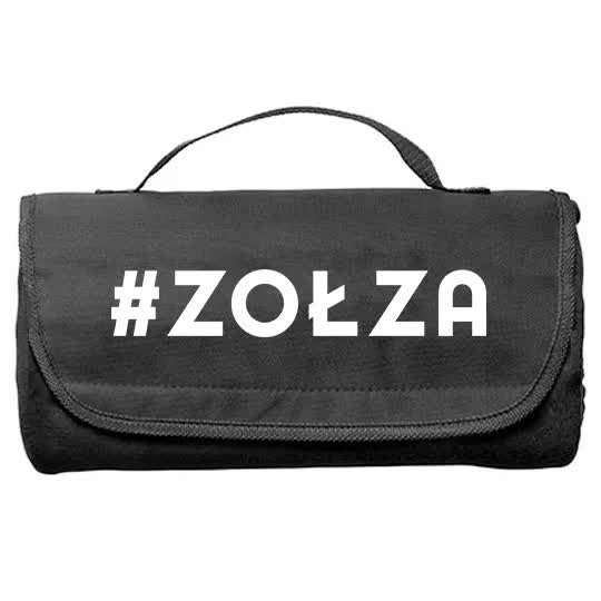 Koc Piknikowy Czarny Z Polaru #ZOŁZA Wysoka Jakość Idealny Na Lato ...