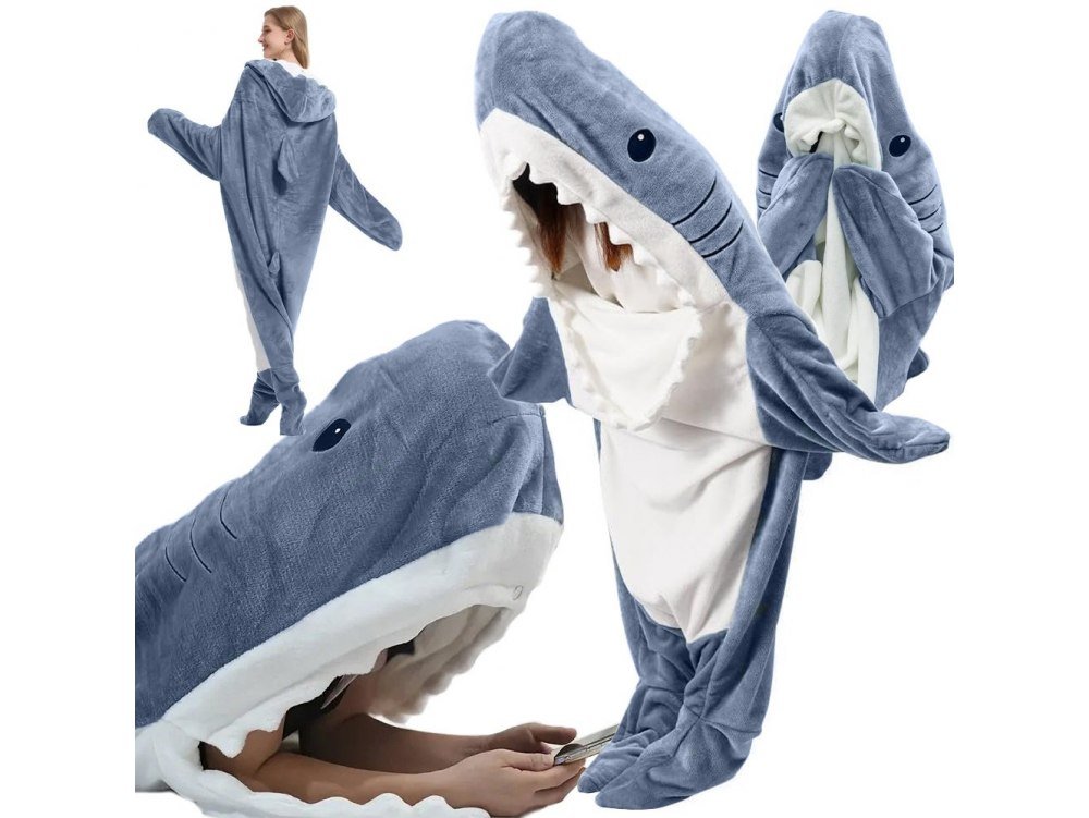 Koc Rekin Rekinek Piżama Śpiwór Otulacz Kostium Dla Dorosłych Dzieci Rozmiar M - PrzydaSie.pl ...