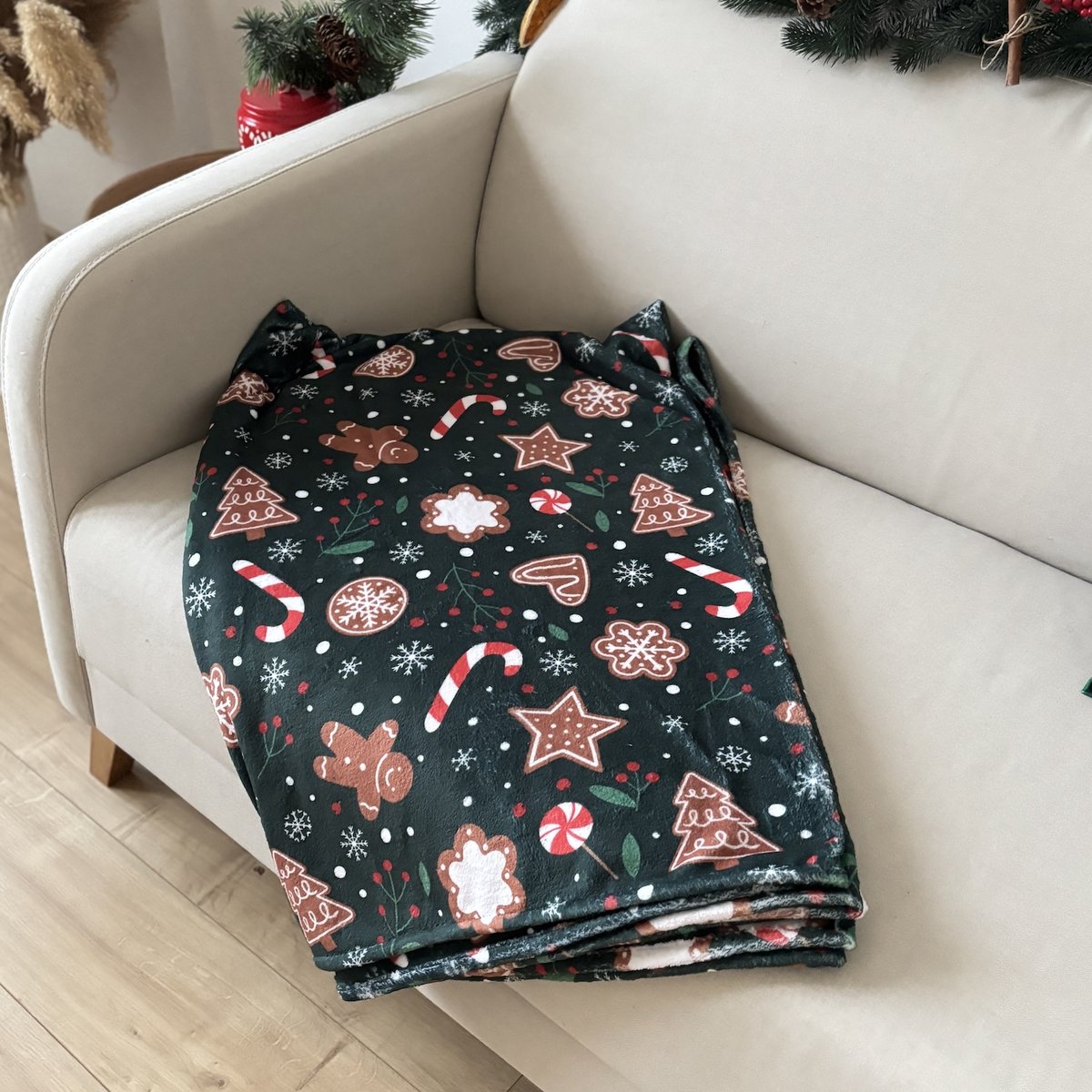 Koc świąteczny wzór Pierniczki - Poduszkownia | Sklep EMPIK.COM