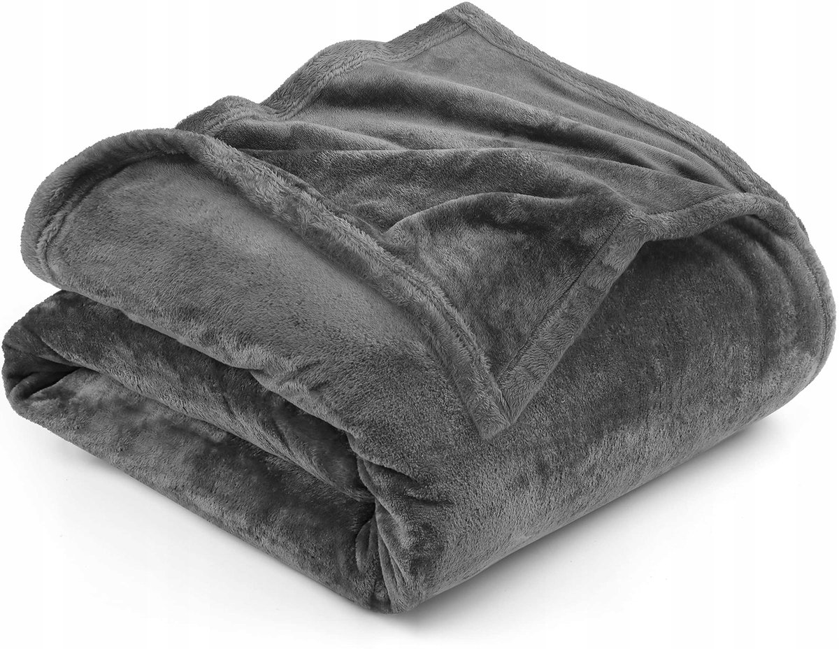 Koc Utopia Bedding 150x200 cm | Miękki polarowy, szary, poliester ...