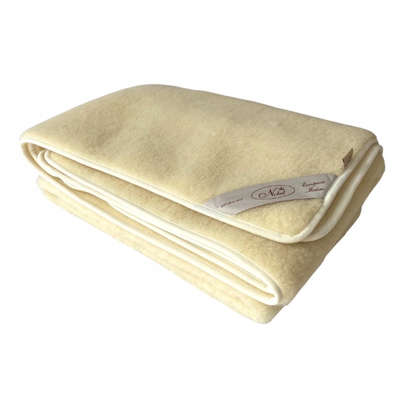 Koc wełniany merynos 200x200 Kremowy naturalny Wyroby rehabilitacyjne ...