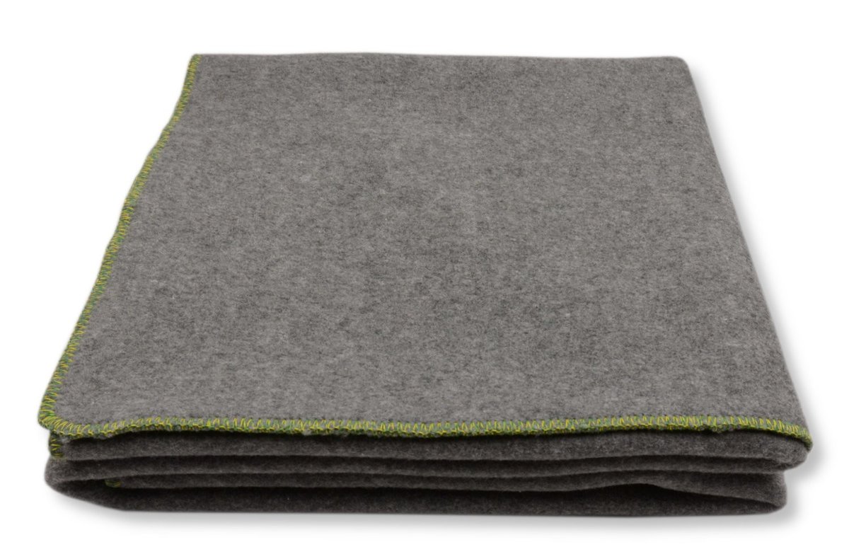Koc Wojskowy Wełniany 140X200 Szary 12228 - eStilex | Sklep EMPIK.COM