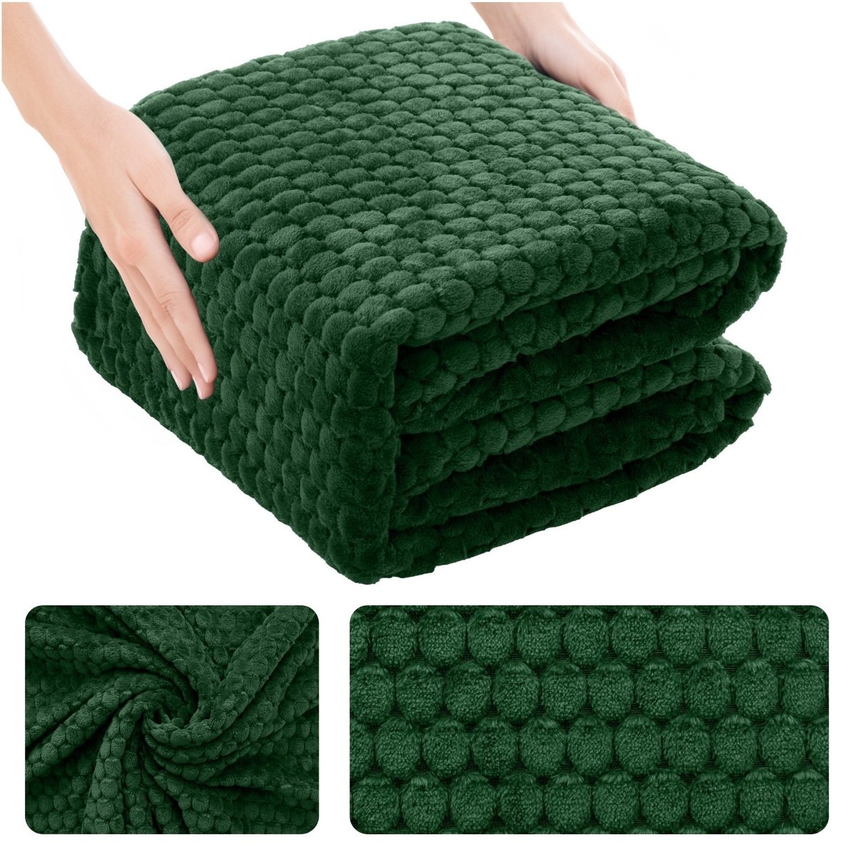 Koc z Mikrofibry 160x200 Narzuta na Łóżko Tłoczona Pluszowa Ala Koła 3D ...
