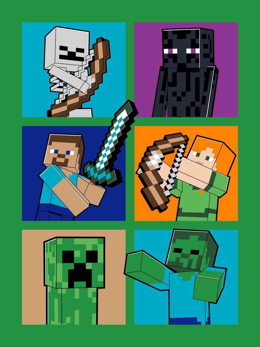 Kocyk dla dziecka DUŻY KOC dziecięcy 150x200 Minecraft zielony kafelki ...