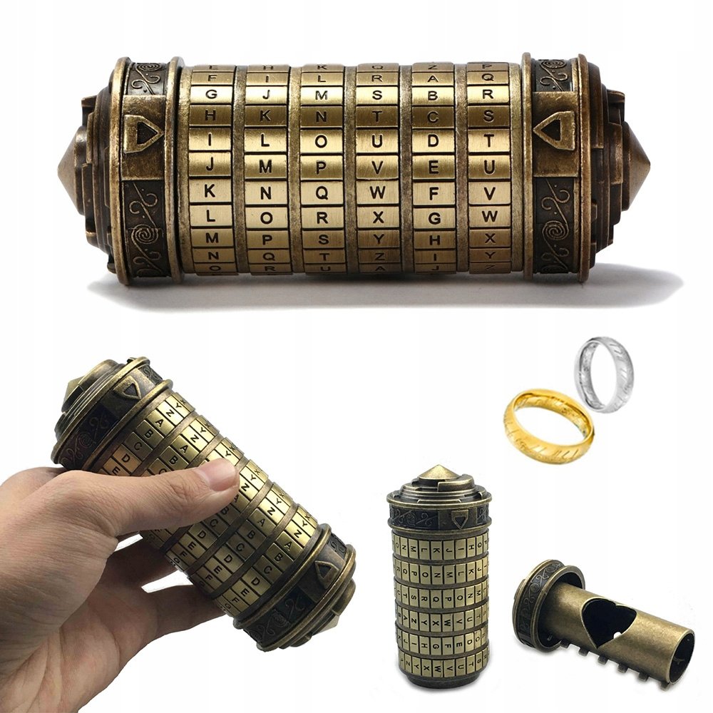 KOD DA VINCI KRYPTEKS Z PIERŚCIENIAMI CRYPTEX GIFT PREZENT URODZINOWY ...