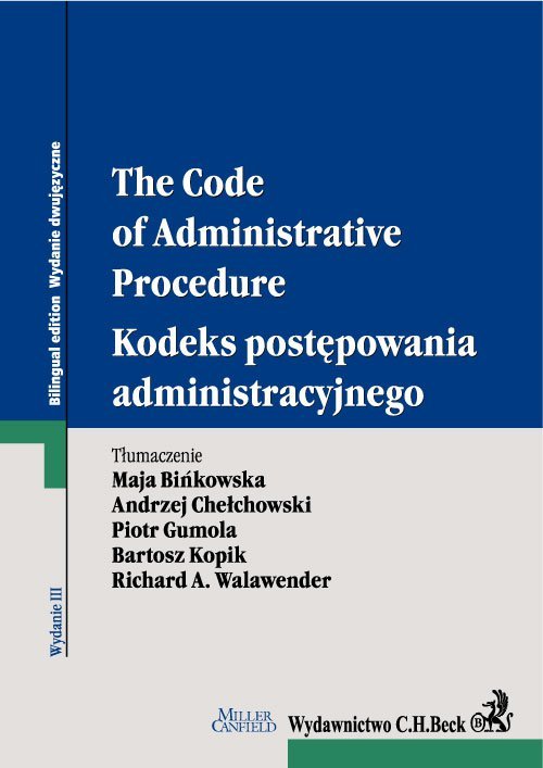 Kodeks postępowania administracyjnego. The Code of Administrative Procedure - ebook PDF ...