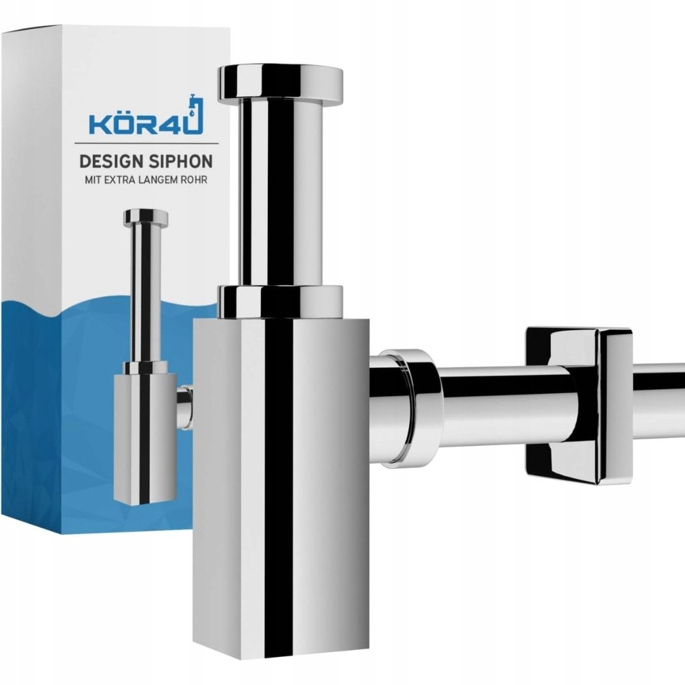 Kör4U Syfon Premium Design 1 1/4" X 32 Mm - Chromowany, Prostokątny ...
