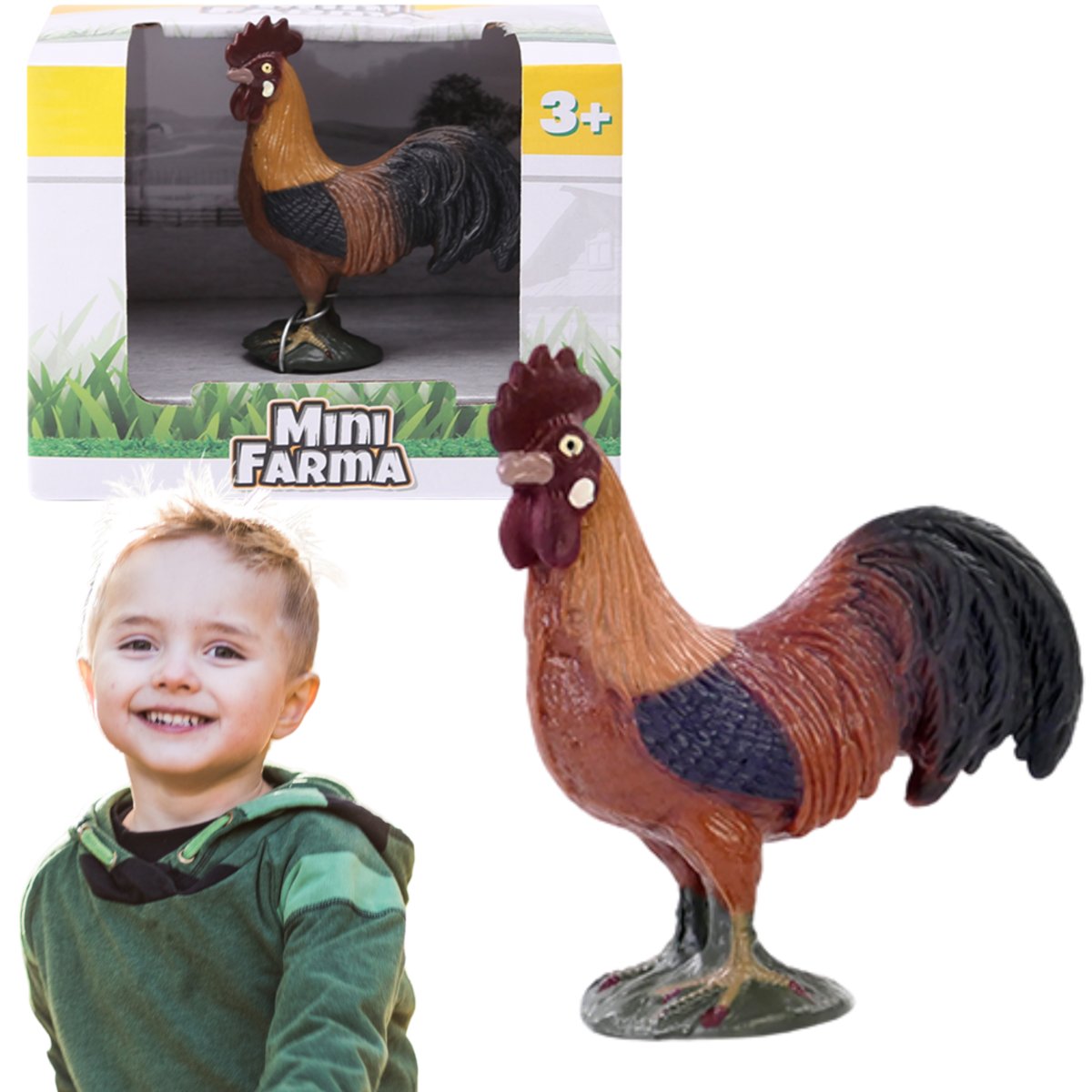 KOGUT WIEJSKIE ZWIERZĄTKO MINI FARMA FIGURKA - Inna marka | Sklep EMPIK.COM