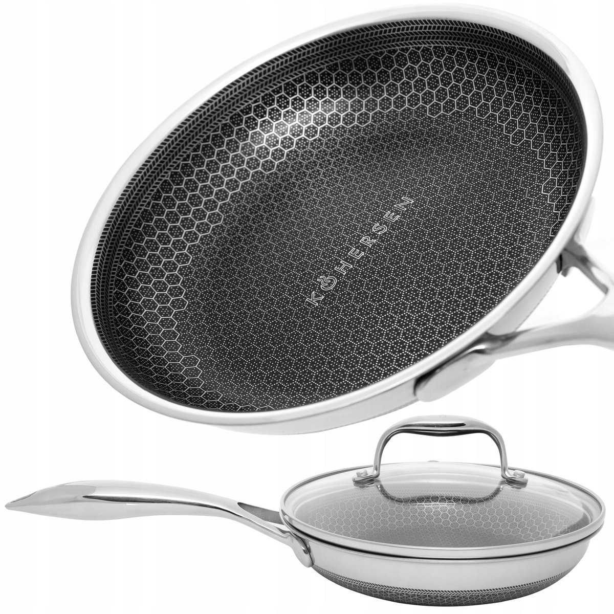 Kohersen, Patelnia z powłoką Diamond, czarna, 20 cm, 1,1L - KOHERSEN ...