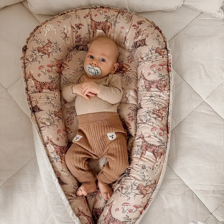 Kokon niemowlęcy Forest i velvet beż / Bajkowe Wnętrza - Inna marka | Sklep EMPIK.COM