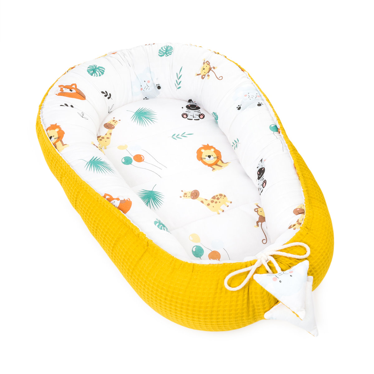 Kokon niemowlęcy - Gniazdo dla noworodków ręcznie wykonane obustronne z ...