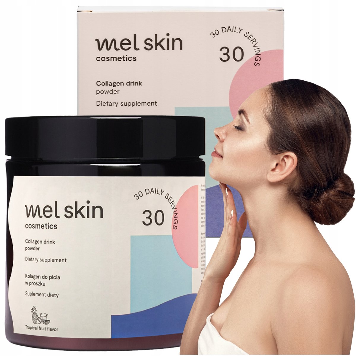 Kolagen rybi proszek do picia skóra włosy paznokcie stawy WITAMINY Mel Skin | Sklep EMPIK.COM