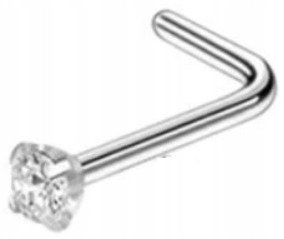 Kolczyk do nosa z białą cyrkonią NOSTRIL - Inna marka | Moda Sklep ...