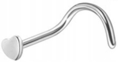 Kolczyk do nosa z sercem NOSTRIL - Inna marka | Moda Sklep EMPIK.COM