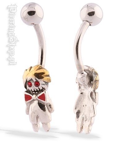 Kolczyk Do Pępka Girl Zombie Red [Dsb-22B]-Dł. Pręta 10Mm - Inna marka ...