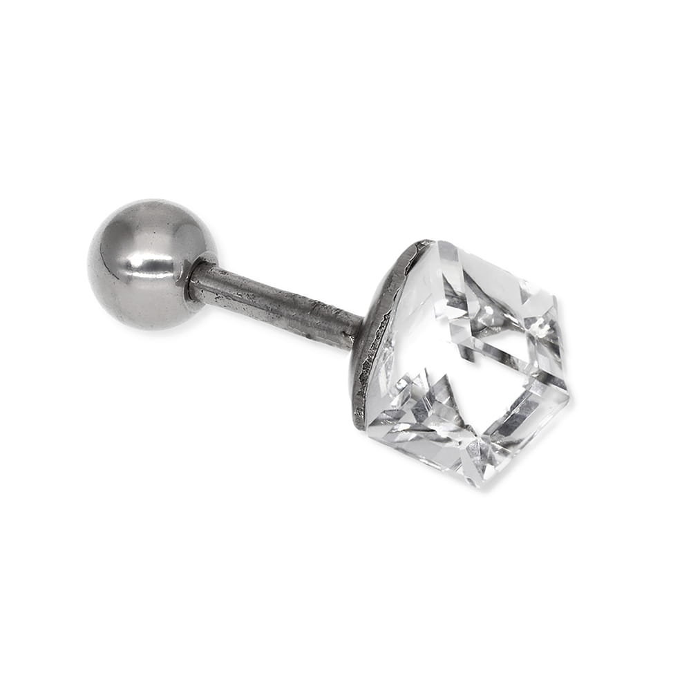 Kolczyk do Ucha Tragus z Kryształkiem - Inna marka | Moda Sklep EMPIK.COM