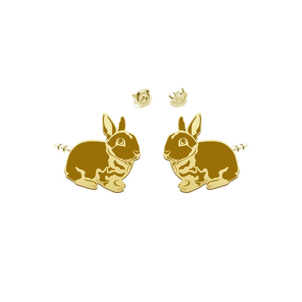 Kolczyki Złote Królik Rex Karzełek 925 Biżuteria Prezent Kobieta ...