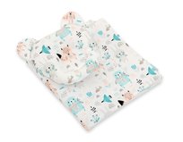 Kołderka Z Wypełnieniem I Poduszka Profilowana Miś - Zestaw 2Cz ...