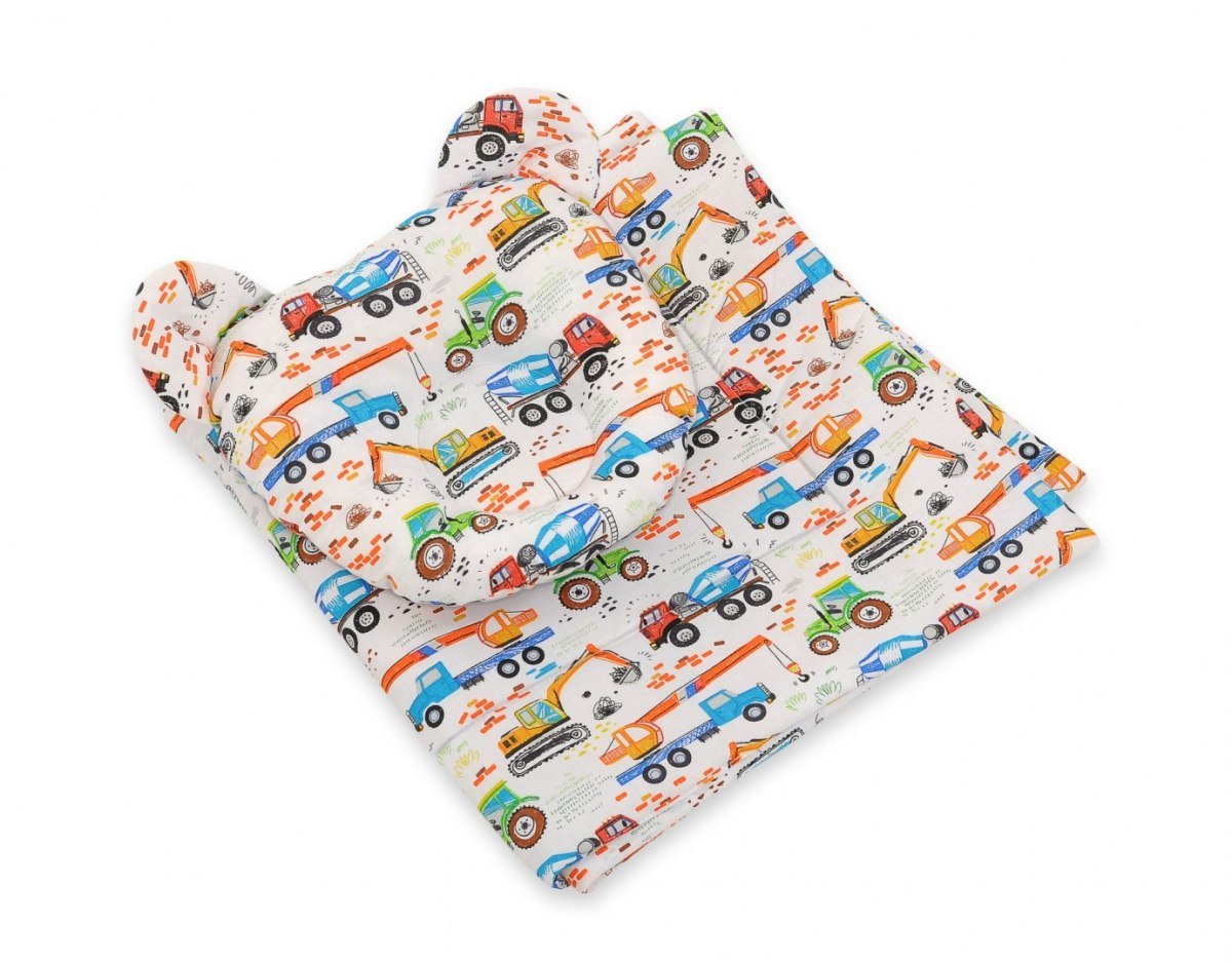 Kołderka Z Wypełnieniem I Poduszka Profilowana Miś - Zestaw 2Cz. - Plac ...