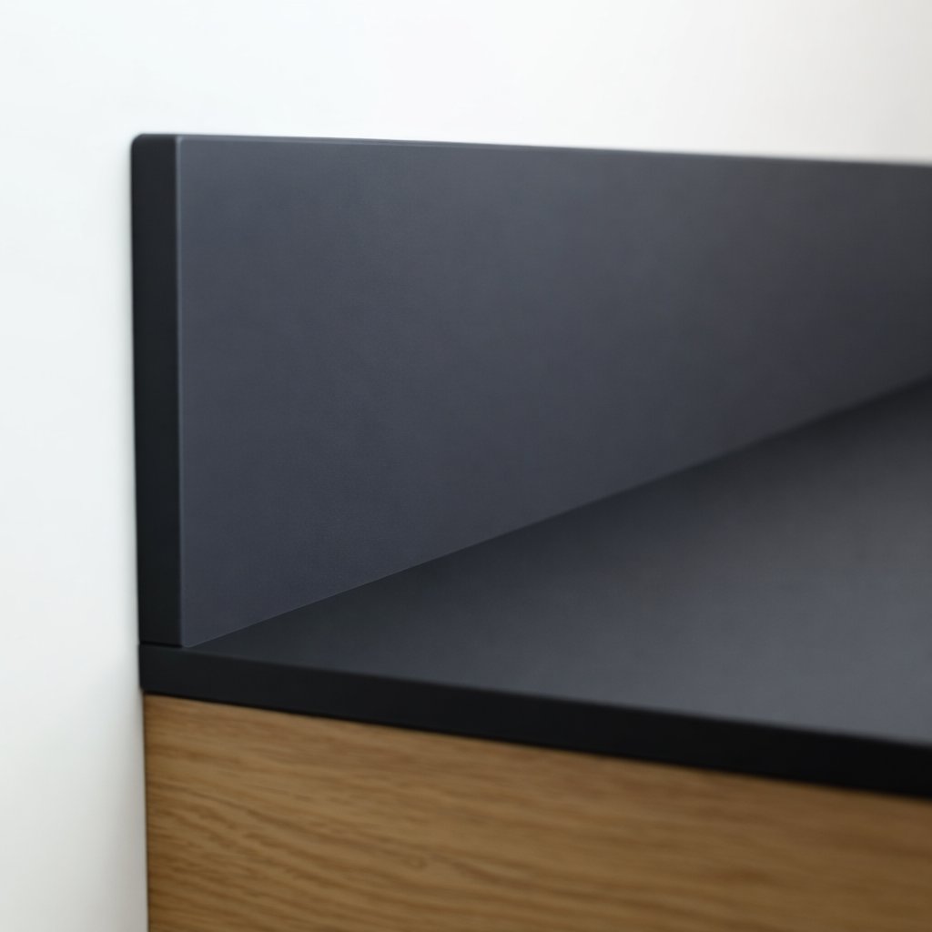 KOLM Blat łazienkowy HPL do szafki 60 cm 62×49 cm Black Mat (0190AF) z ...