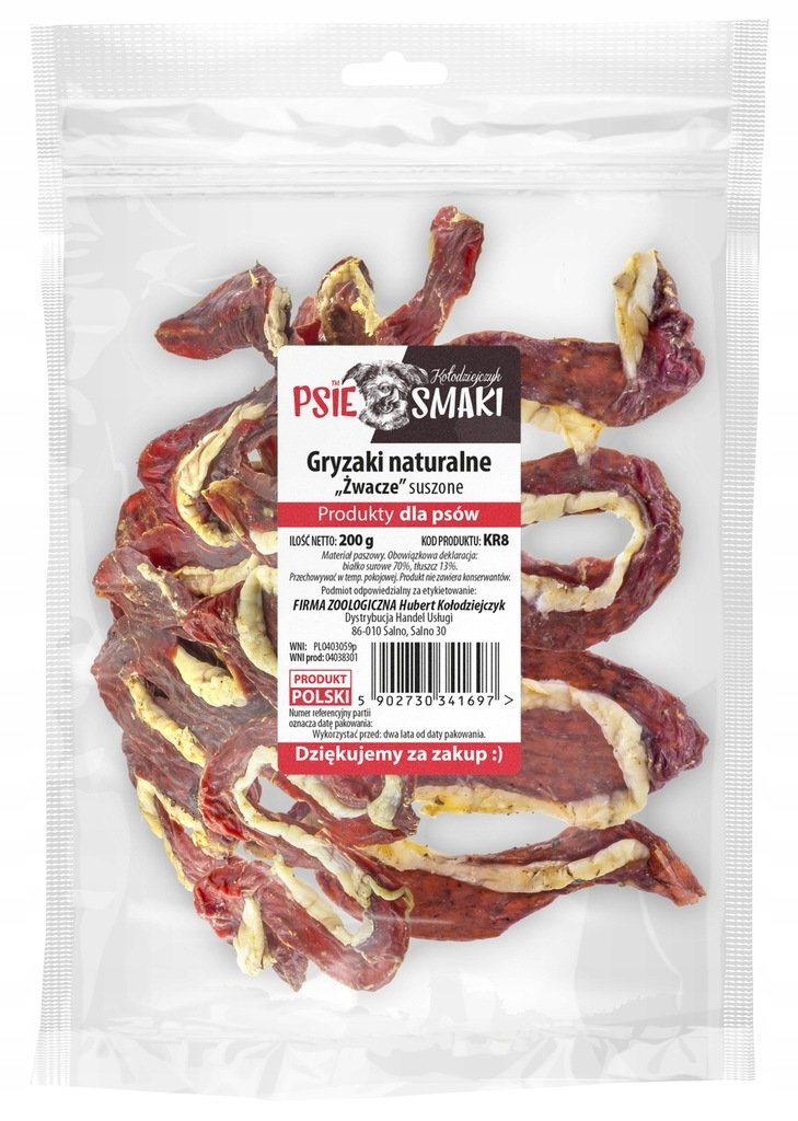 Kołodziejczyk Żwacze 200g naturalny przysmak smakolyk dla psa ...