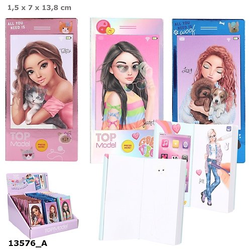 Kolorowanka Mini Top Model Z Dźwiękiem W Kształcie Telefonu 1Szt.Mix ...