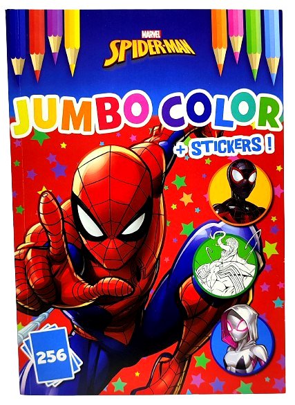 Kolorowanka XXL Marvel Spider-Man + naklejki. 256 obrazków - BSN ...