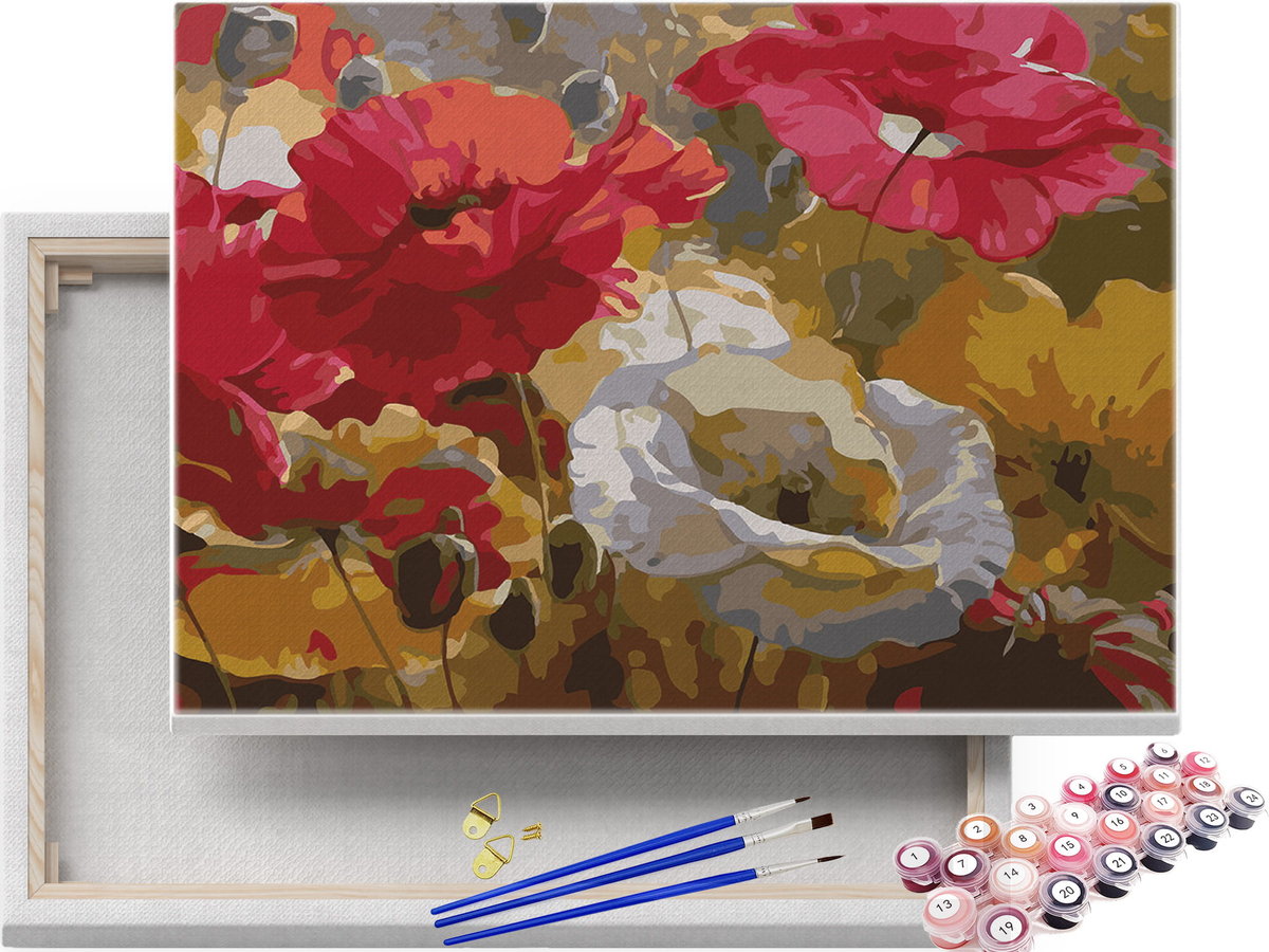 Kolorowe maki - Malowanie po numerach - Beliart | Sklep EMPIK.COM