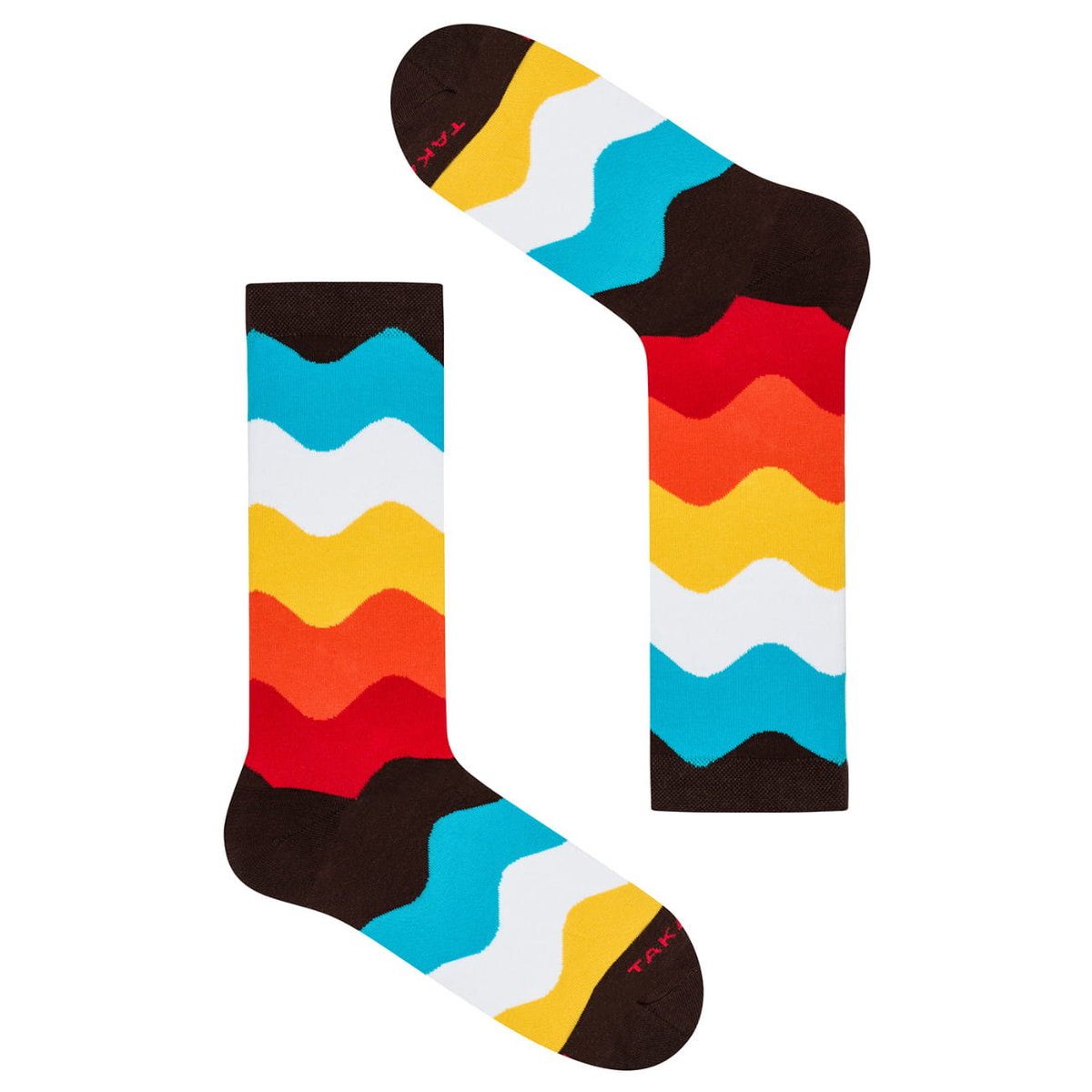 Kolorowe skarpetki - Falista 16m1 - 36-40 - Takapara | Moda Sklep EMPIK.COM