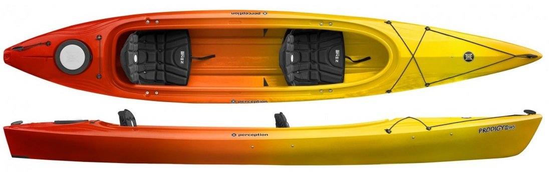 Komfortowy Dwuosobowy Kajak Rodzinny Prodigy Ii Perception Z Lukiem ...