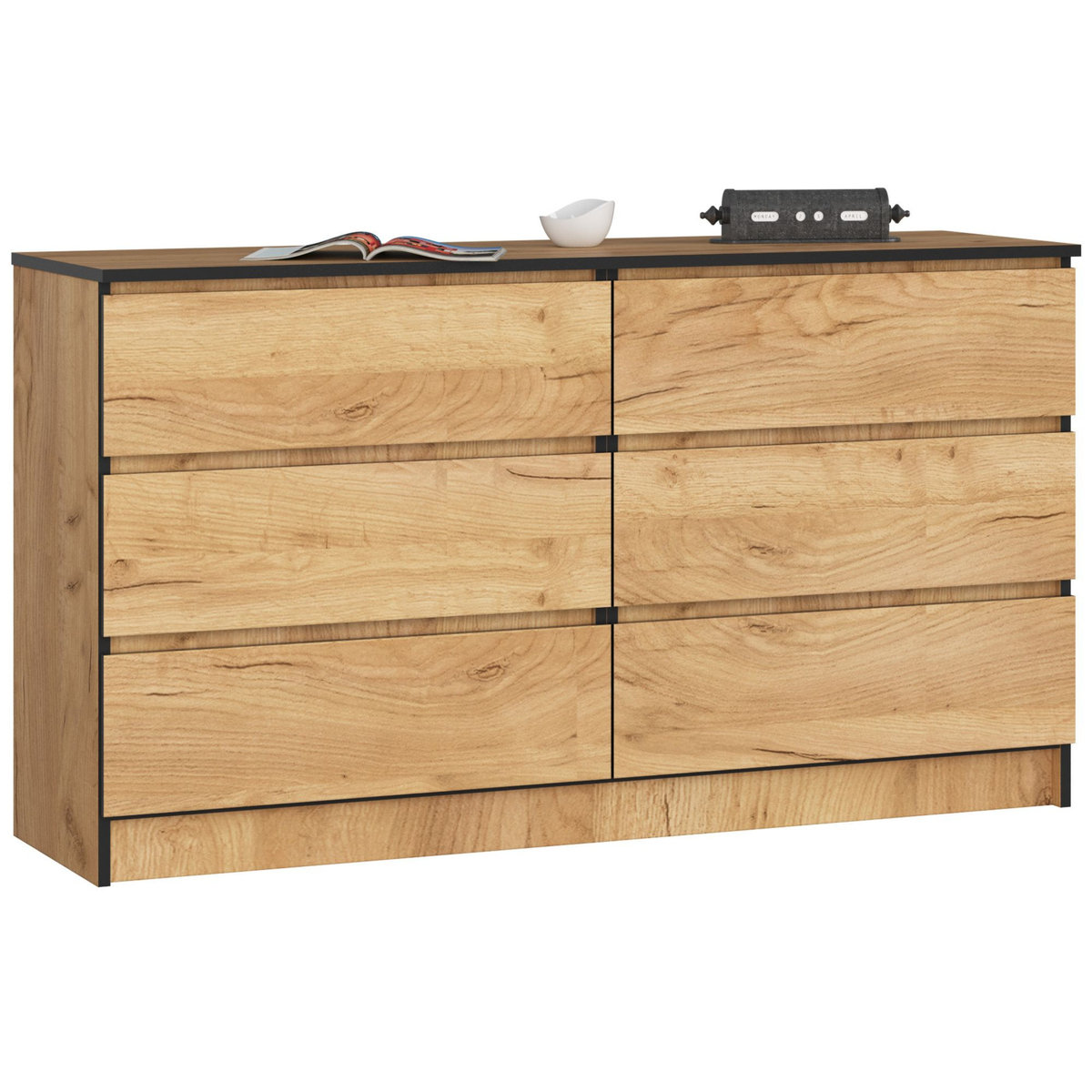 Komoda K140 6Sz Clp Dä„B Craft - brak informacji | Sklep EMPIK.COM