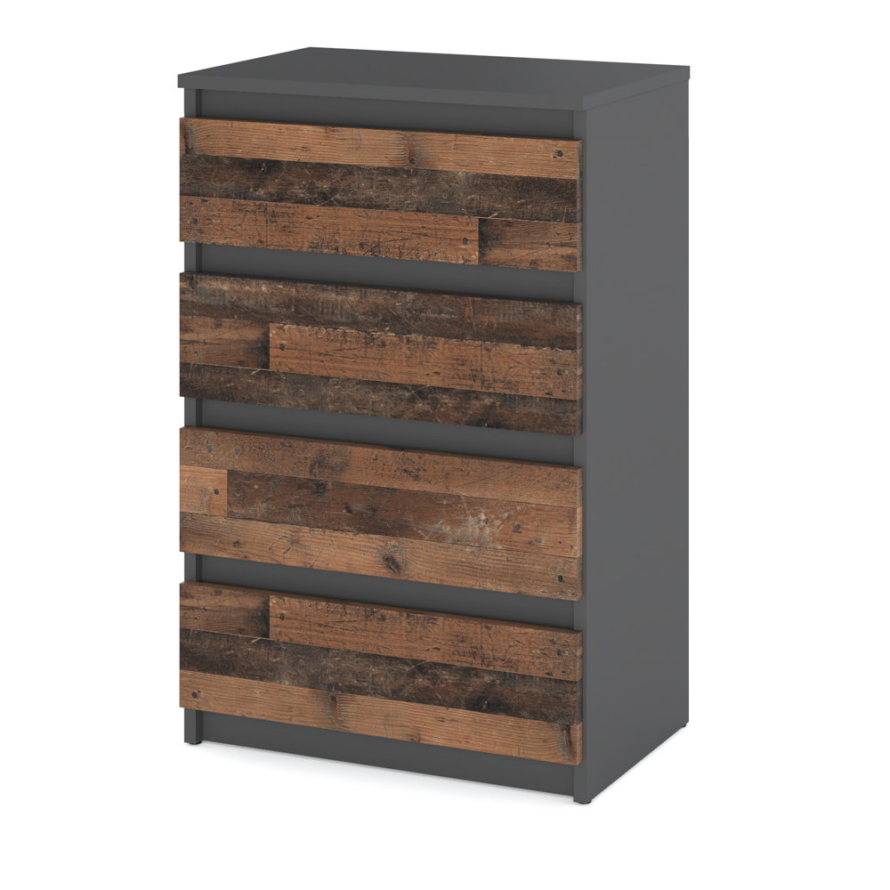 Komoda Nowoczesna 4 Szuflady Hugo Mała Szafka Rtv Szara Old Style ...