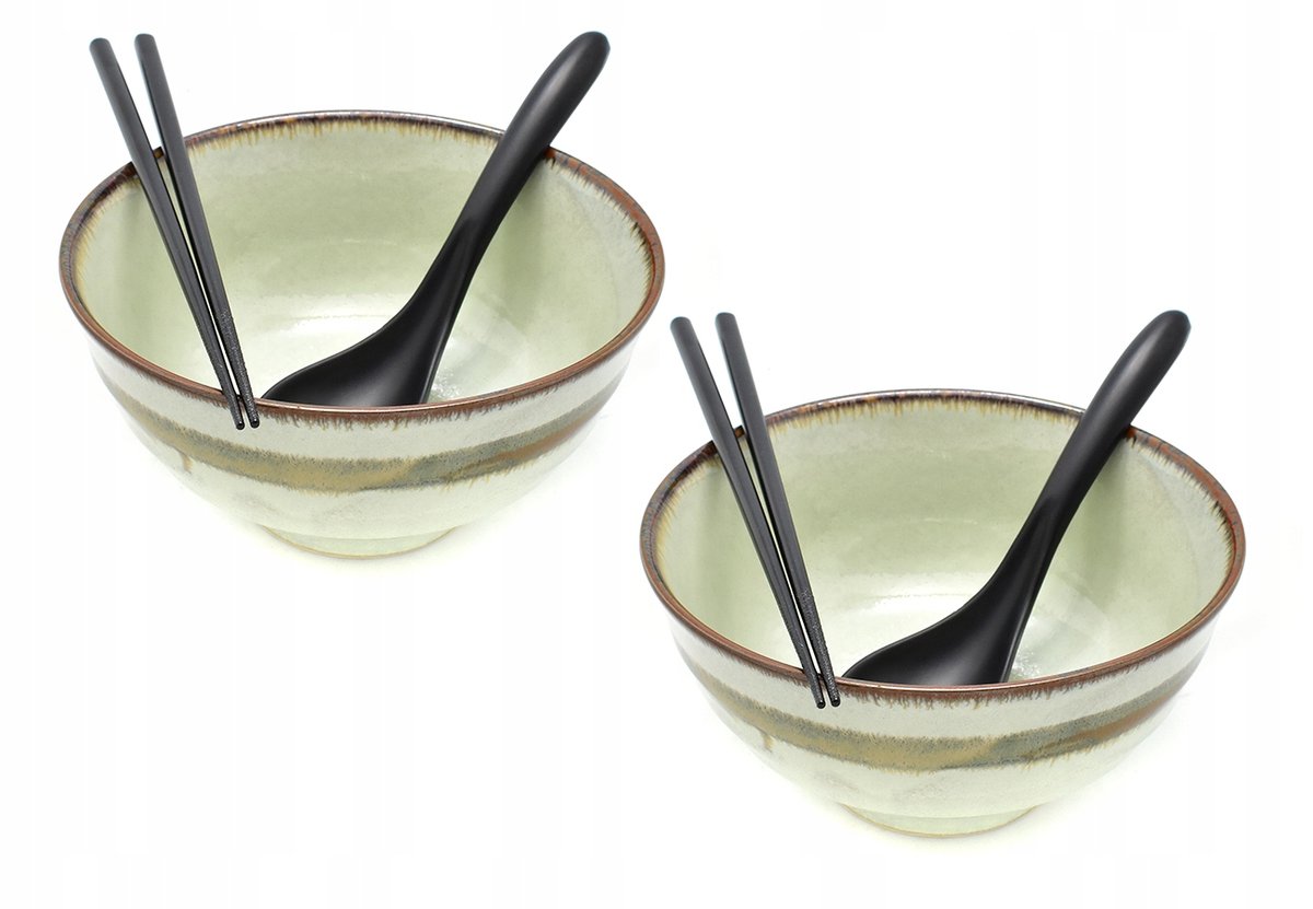 Komplet 2 misek z łyżkami i pałeczkami Wasabi 17 750ml - inna (Inny) | Sklep EMPIK.COM