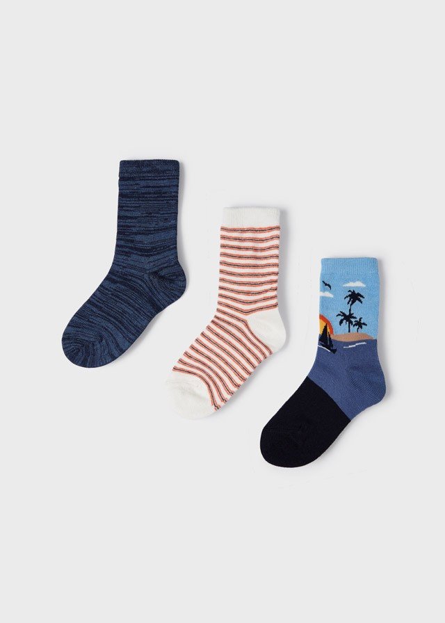 Komplet 3 pary skarpetek dług - Mayoral | Sklep EMPIK.COM