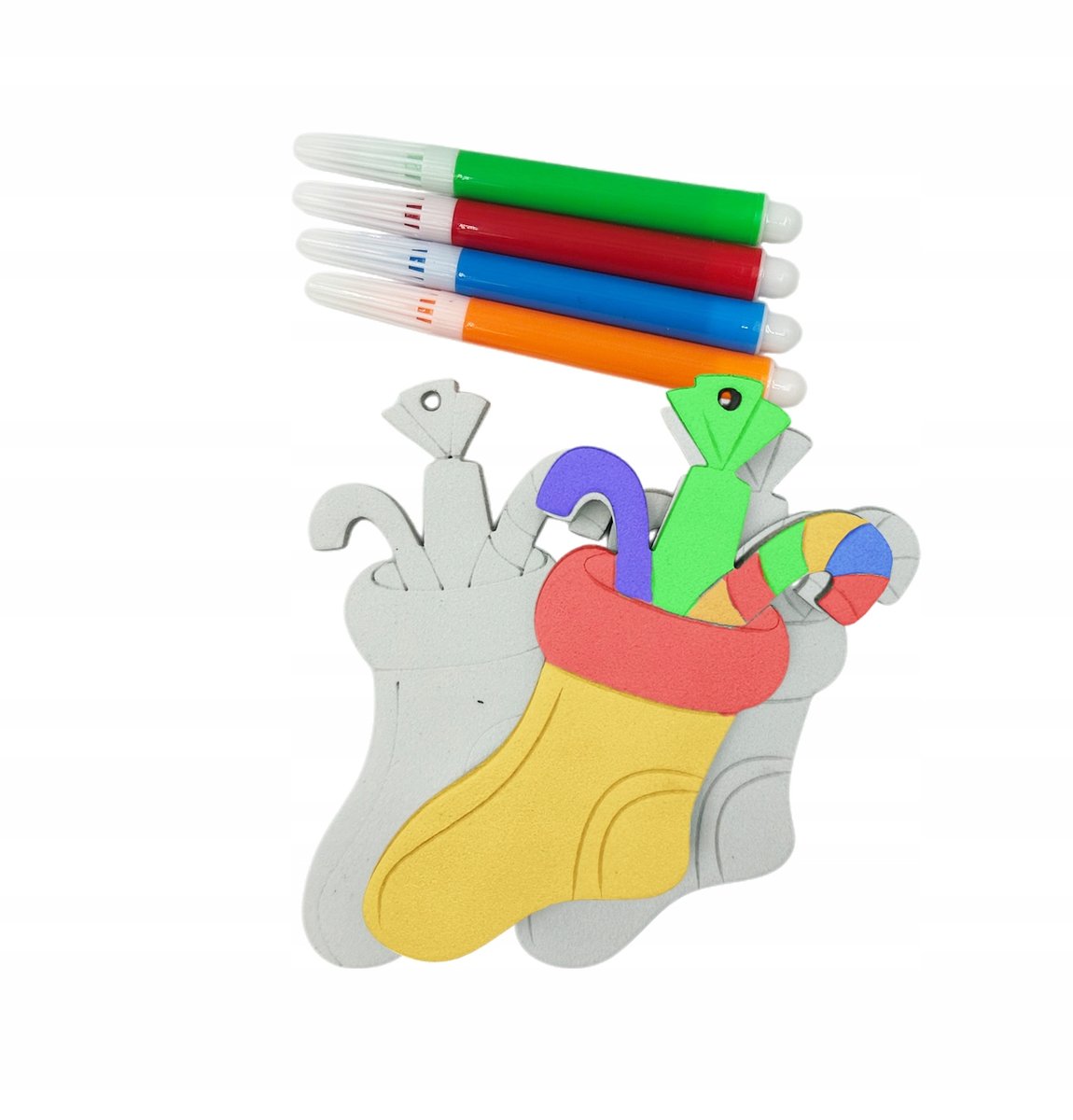 Komplet 3 Zawieszka Bombka Do Malowania + 4 pisaki Skarpety 10cm DIY Bombki - Chomik | Sklep ...