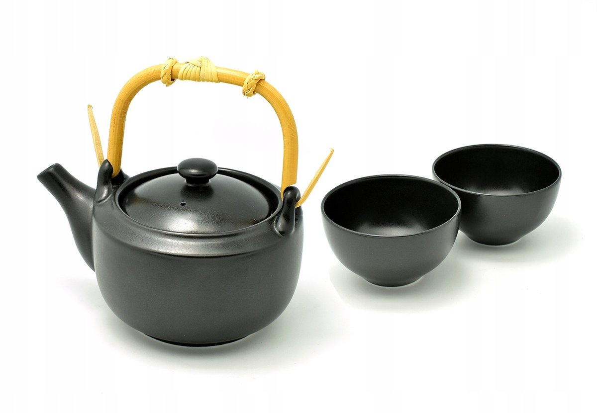 Komplet do herbaty Sarak Kuroi - czajniczek 350 ml 2 czarki - inna ...