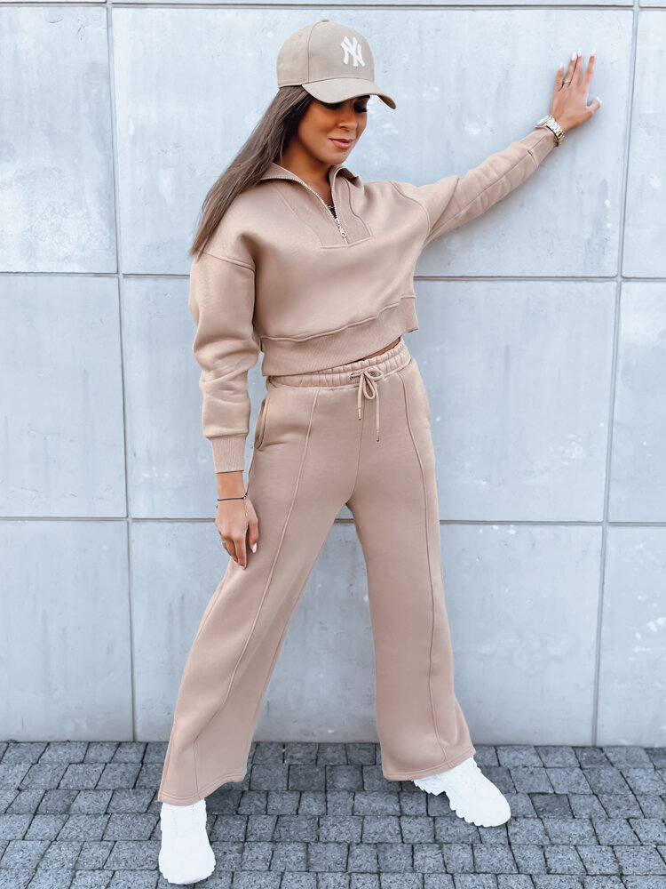 Komplet dresowy damski MARINO beżowy Dstreet AY0975-S - Inna marka | Moda Sklep EMPIK.COM