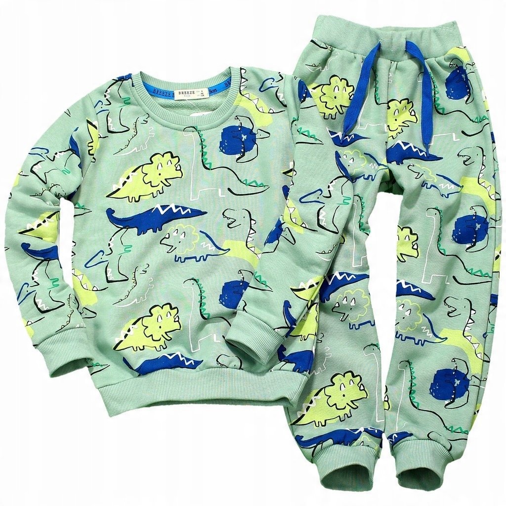 KOMPLET Dresowy DINOZAURY Bluza Spodnie BAWEŁNA Breeze 92 - Inna marka ...
