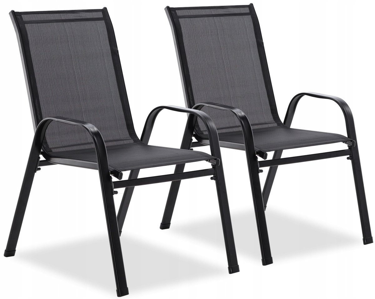 Komplet Eleganckich Krzeseł Ogrodowych Tarasowych Na Balkon 2 Szt Czarne - Inna marka | Sklep ...