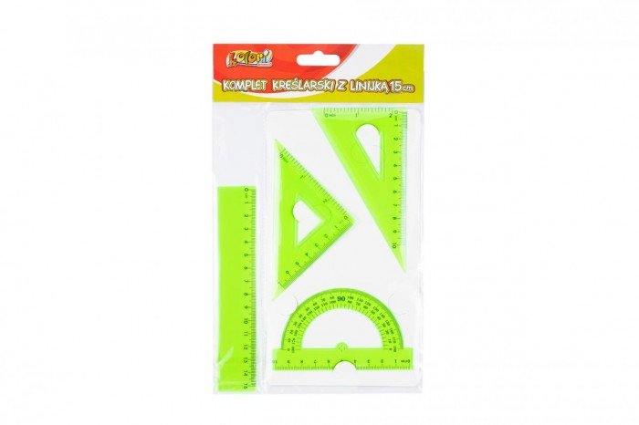 Komplet kreślarski z linijką 15cm zielony PENMATE - Inna marka | Sklep EMPIK.COM