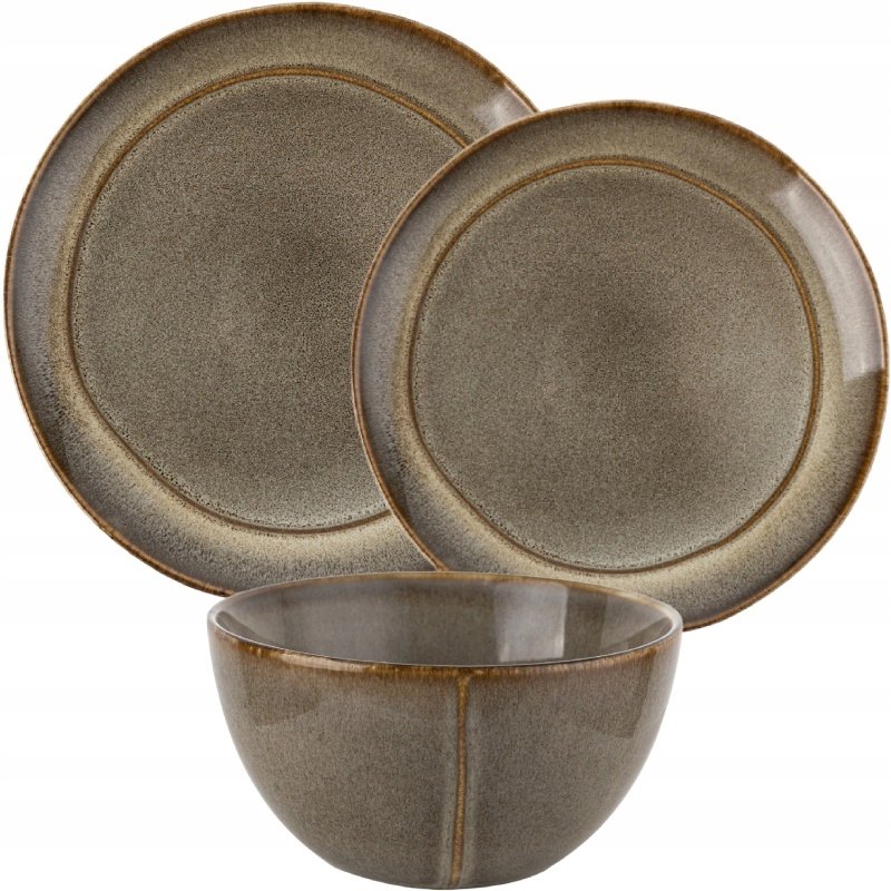 KOMPLET PORCELANA ZESTAW SERWIS OBIADOWY TALERZE 18el 6 OSÓB WZÓR ...