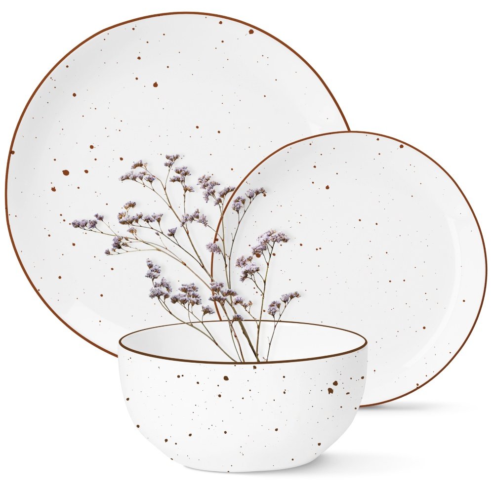 KOMPLET PORCELANA ZESTAW TALERZY SERWIS OBIADOWY TALERZE 12el WZÓR ...