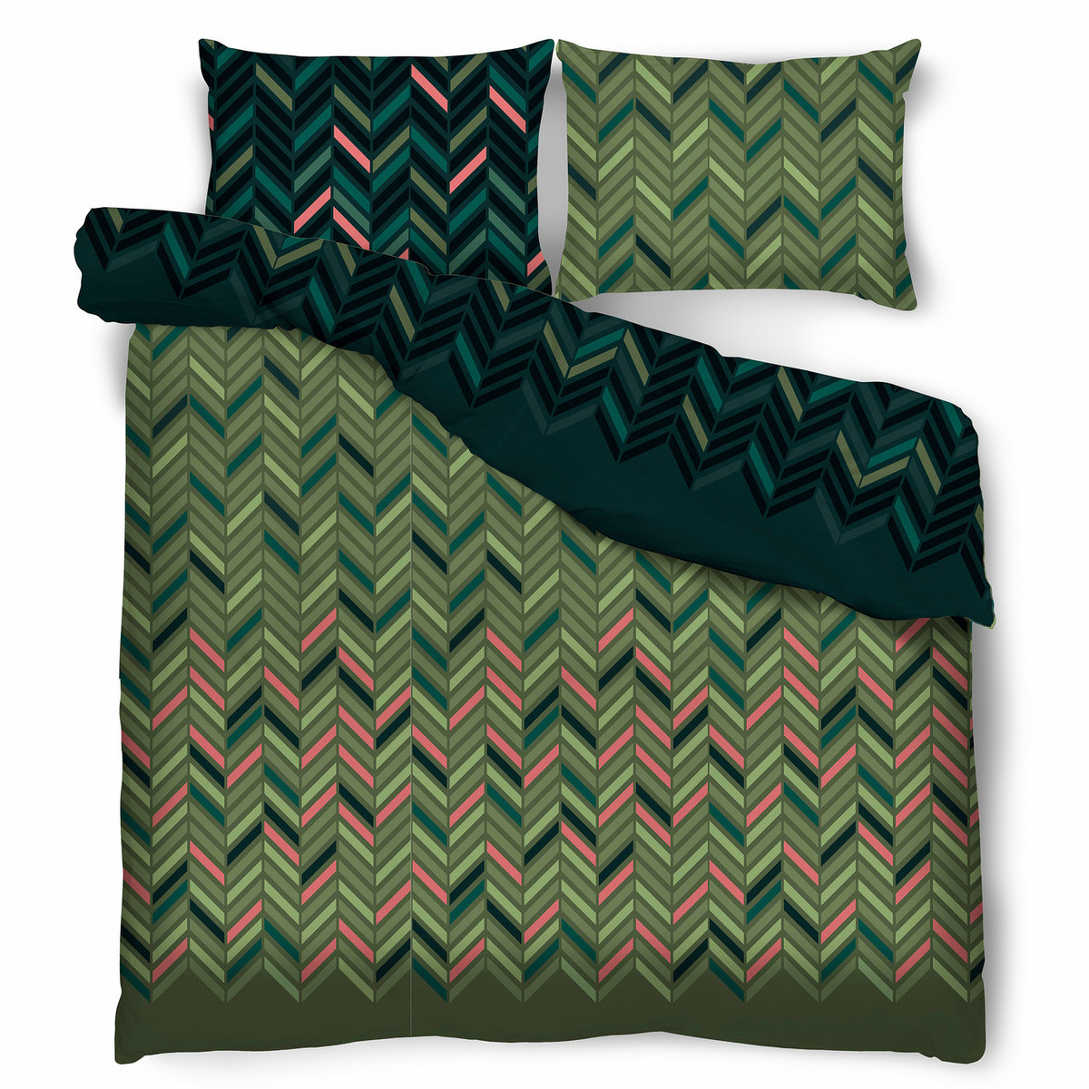 Komplet pościeli Miss Lucy Sweet Dream Green Fir 160x200 cm 2x70x80 cm ...