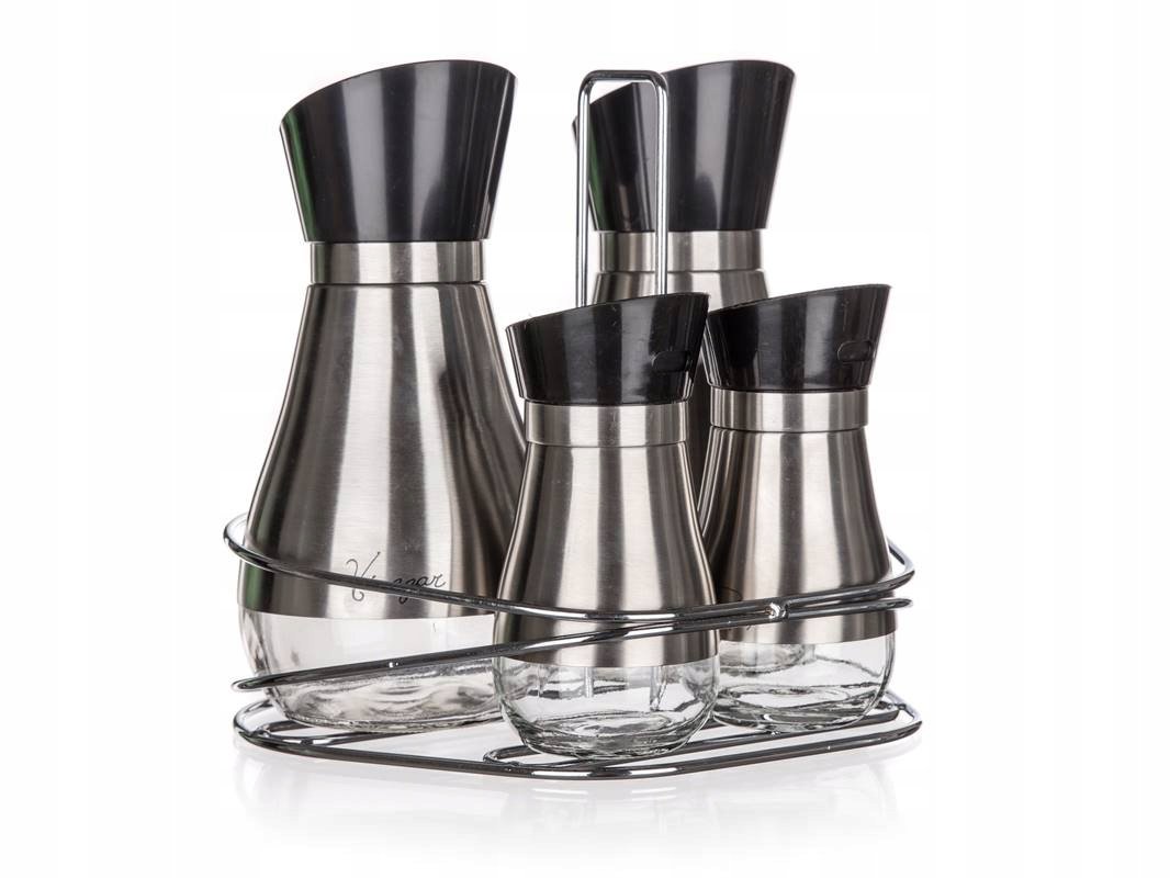 KOMPLET PRZYPRAWNIKI 4 W STOJAKU pojemnik BANQUET - Banquet | Sklep ...