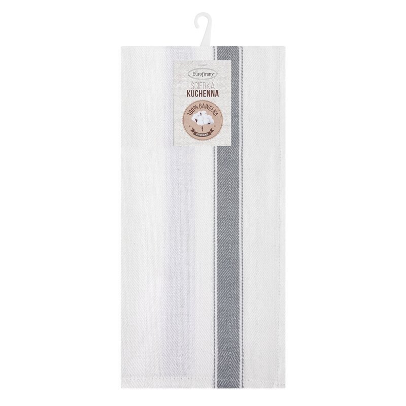 Komplet ścierek kuchennych 2szt 50x70 Sofia srebrna paski Eurofirany - Eurofirany | Sklep EMPIK.COM